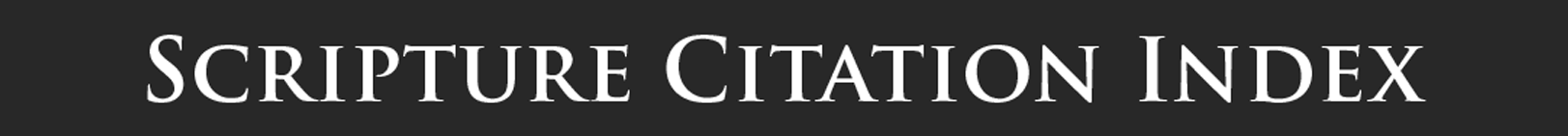 Scripture Citation Index